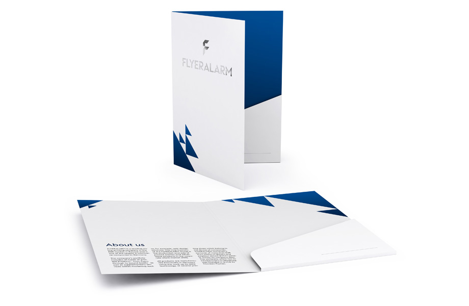 Folders with glued pocket