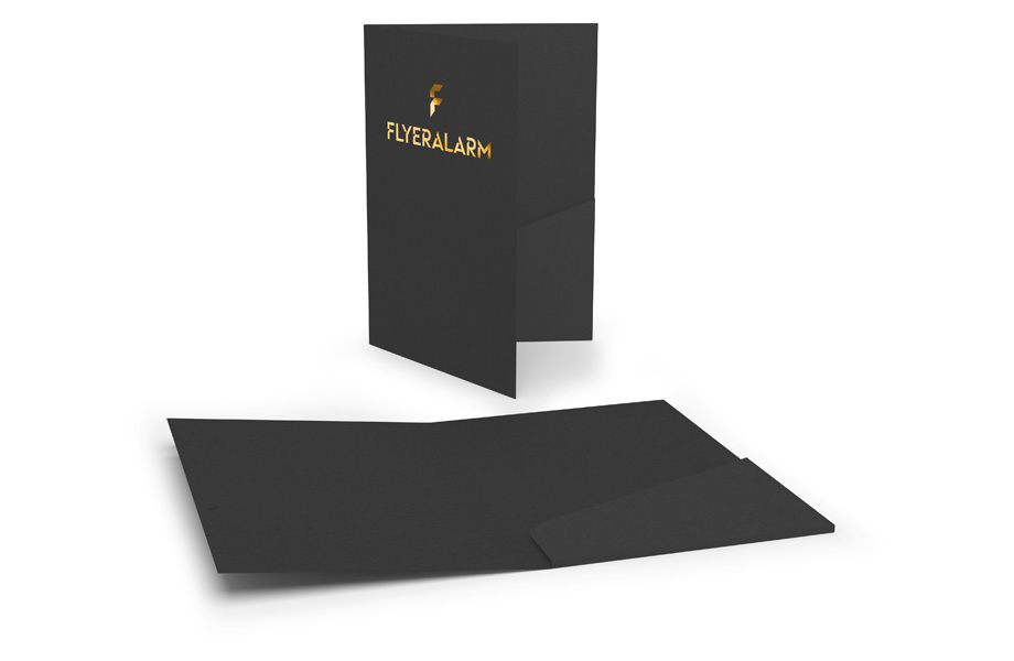 Folders with glued pocket